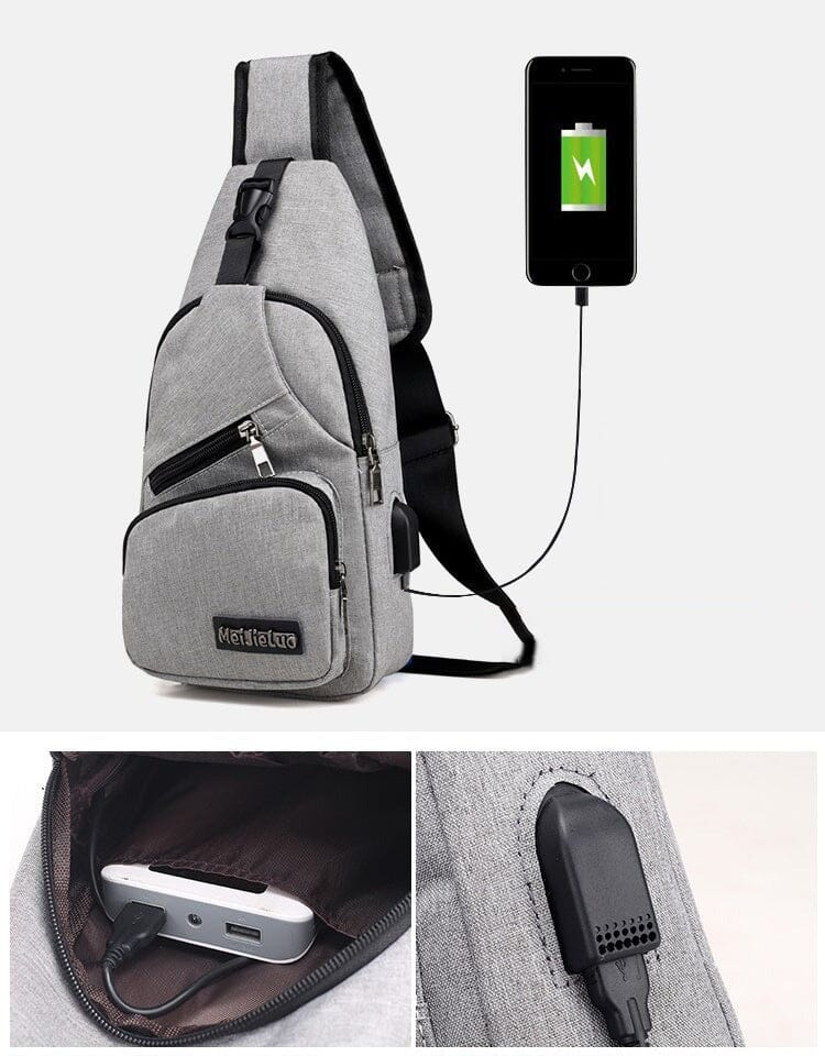 Angry Bag - Mochila de Ombro Transversal com USB Casual Pequena – GatoGeek